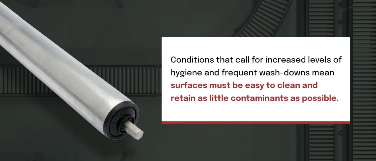 Stainless Steel Replacement Conveyor Rollers | Rolcon